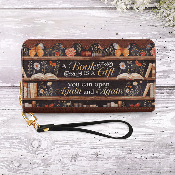 A Book Is A Gift You Can Open Again And Again HHRZ02085288WI Wallet Bu ...