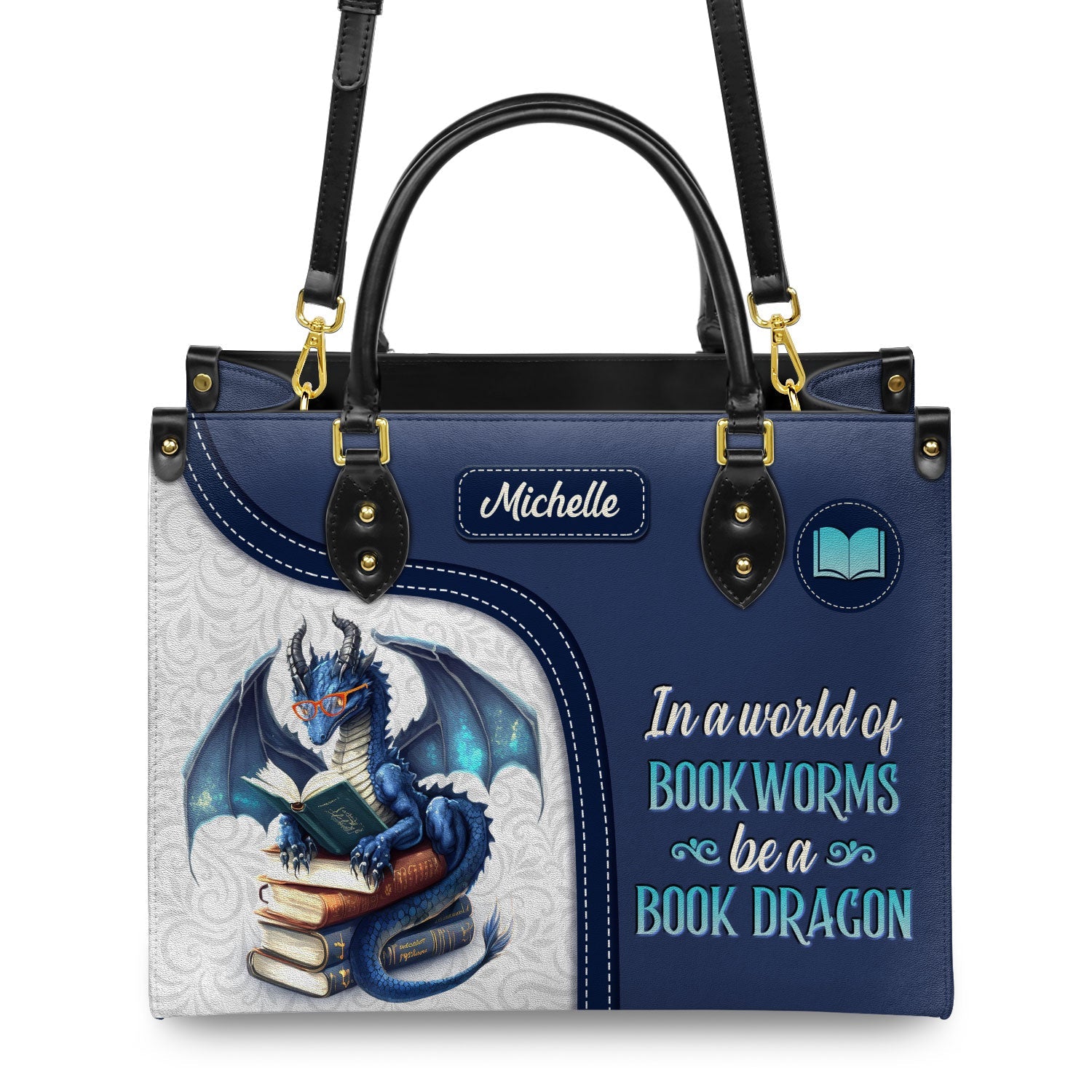 In A World Of Bookworms Be A Book Dragon DNRZ1702004A Leather Bag - The ...