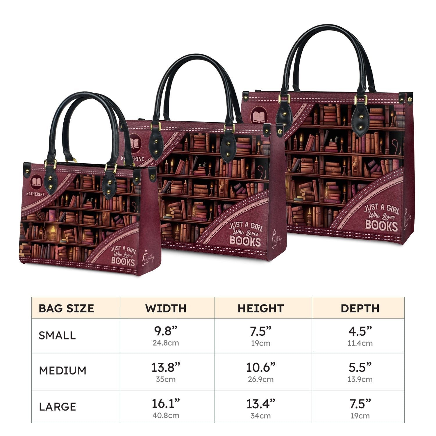 Just A Girl Who Loves Books HHAY1702003A Leather Bag - The Note Bags