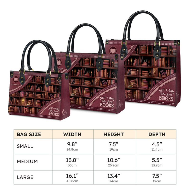 Just A Girl Who Loves Books HHAY1702003A Leather Bag - The Note Bags