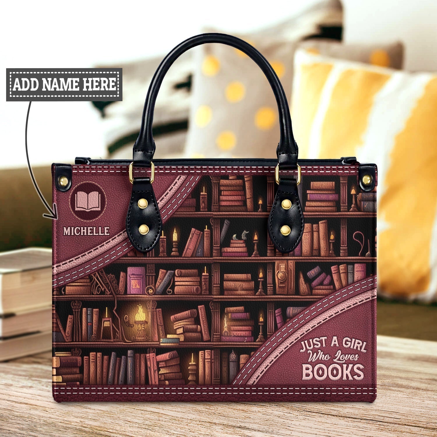 Just A Girl Who Loves Books HHAY1702003A Leather Bag - The Note Bags