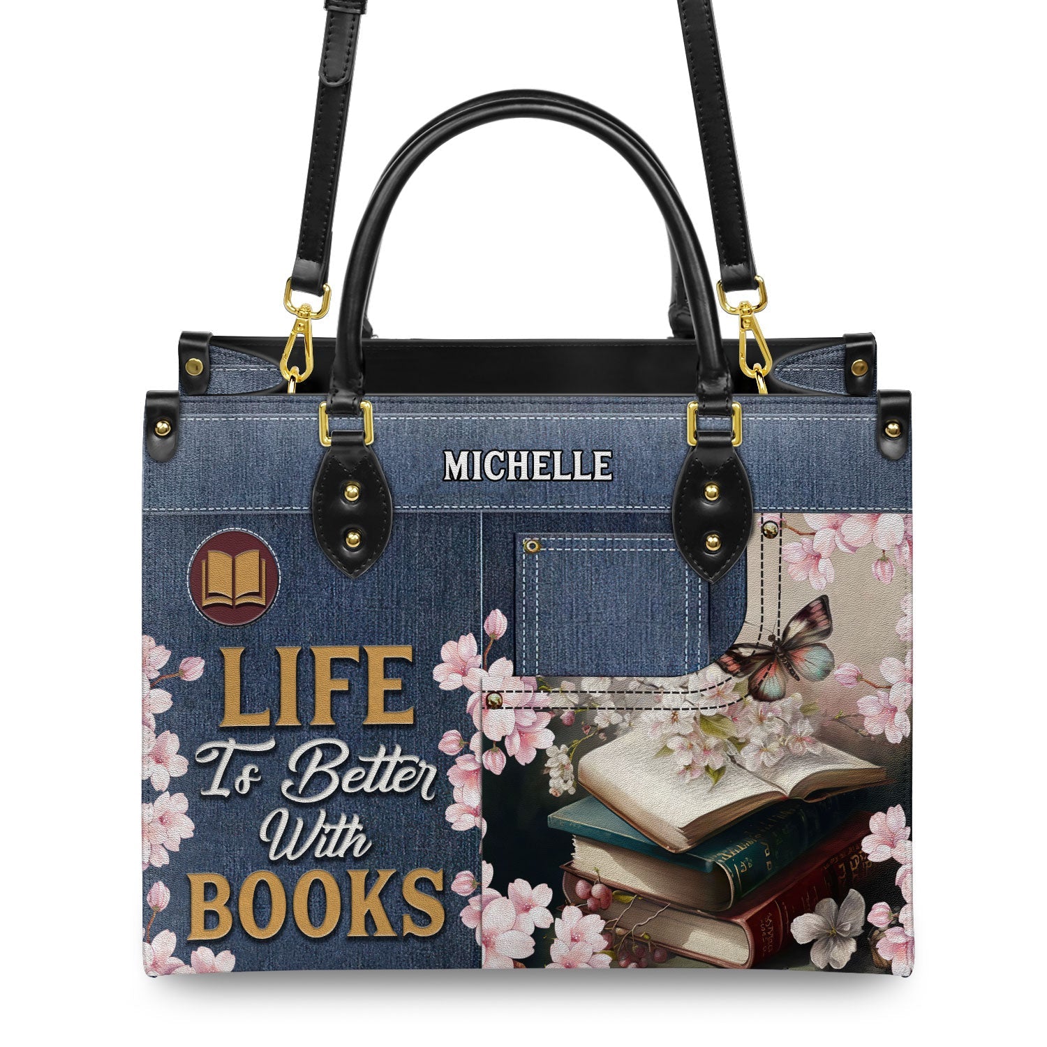 Life Is Better With Books HHAY1702005A Leather Bag - The Note Bags